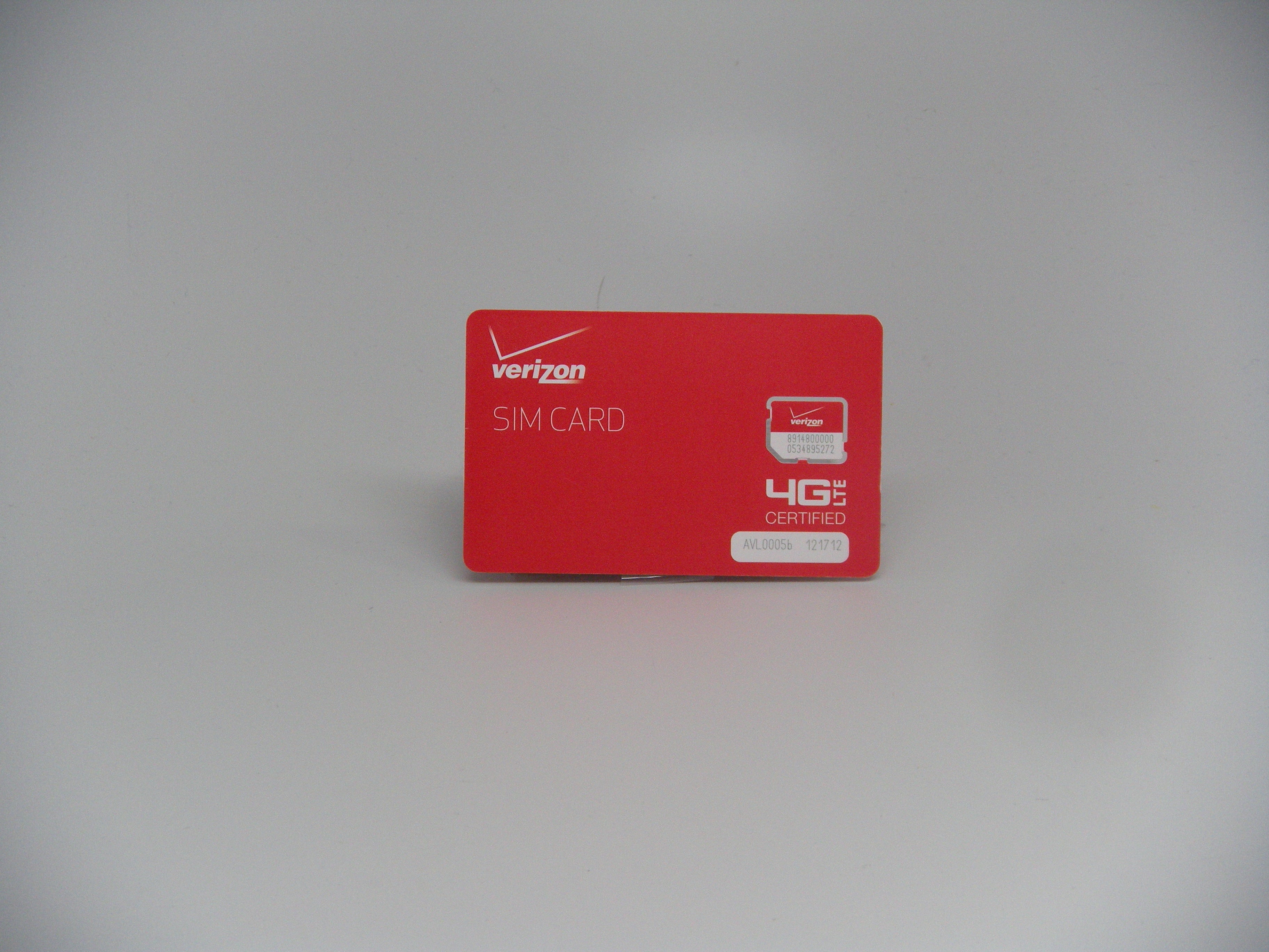 Verizon Wireless 4G LTE Certified MICRO SIM Card (BULKSIM3FF-A ...