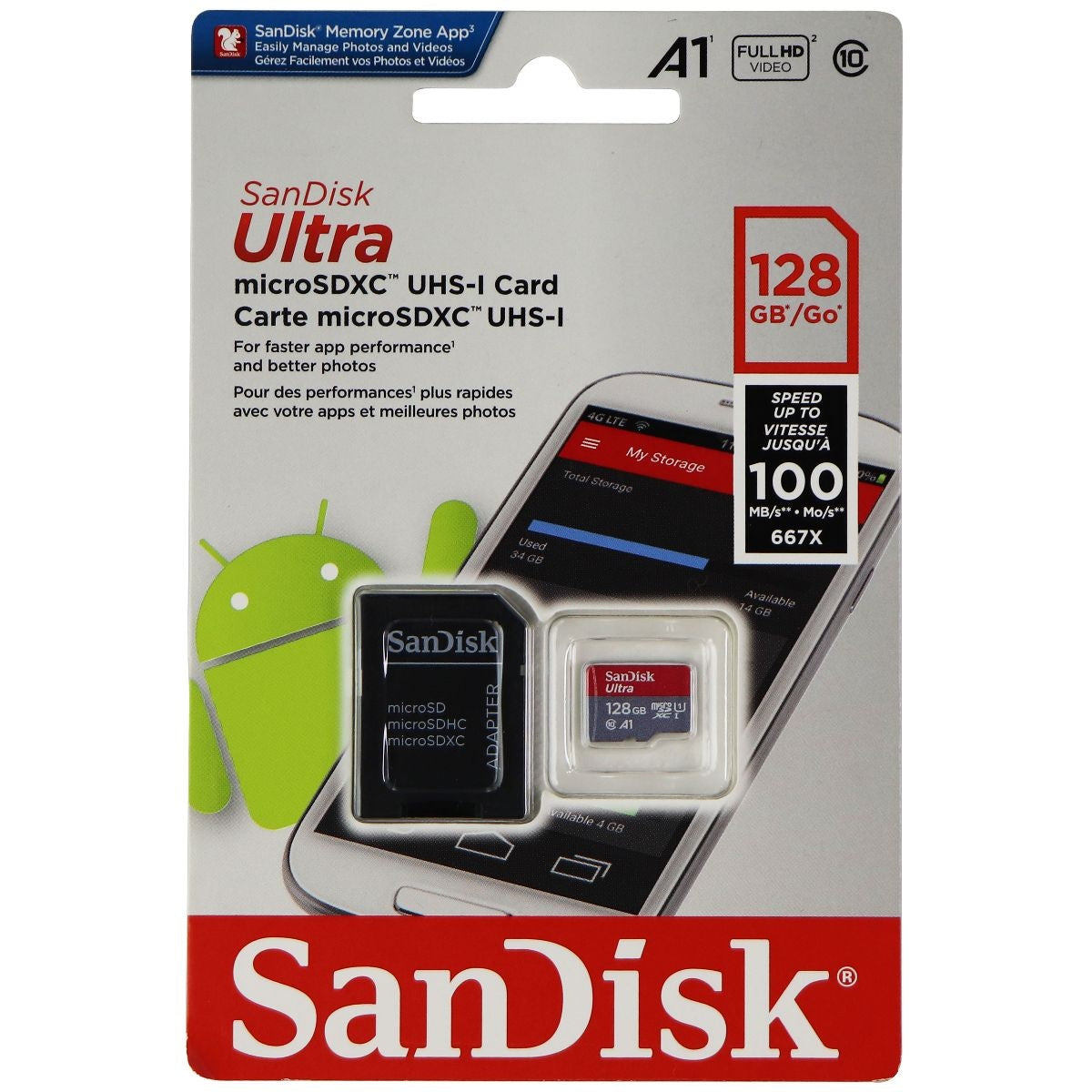 SanDisk Ultra microSDXC UHS-1 Card 128GB / 100MB/s – Simple Cell Bulk