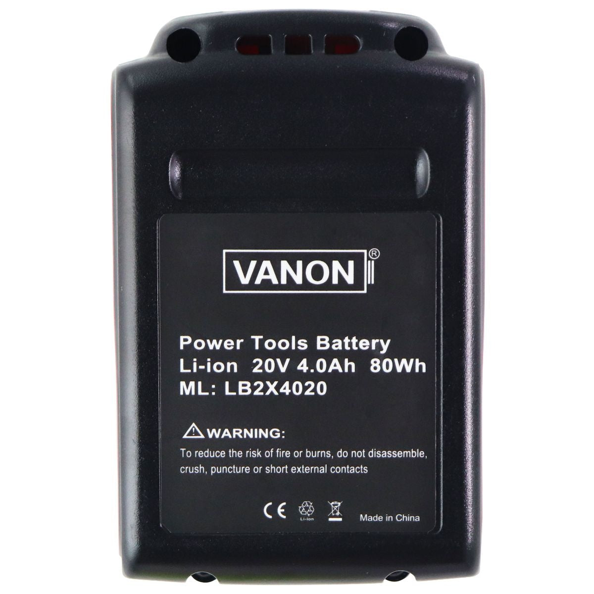 Vanon Replacement Power Tools Battery (LB2X4020) - 20V/4.0Ah Black ...