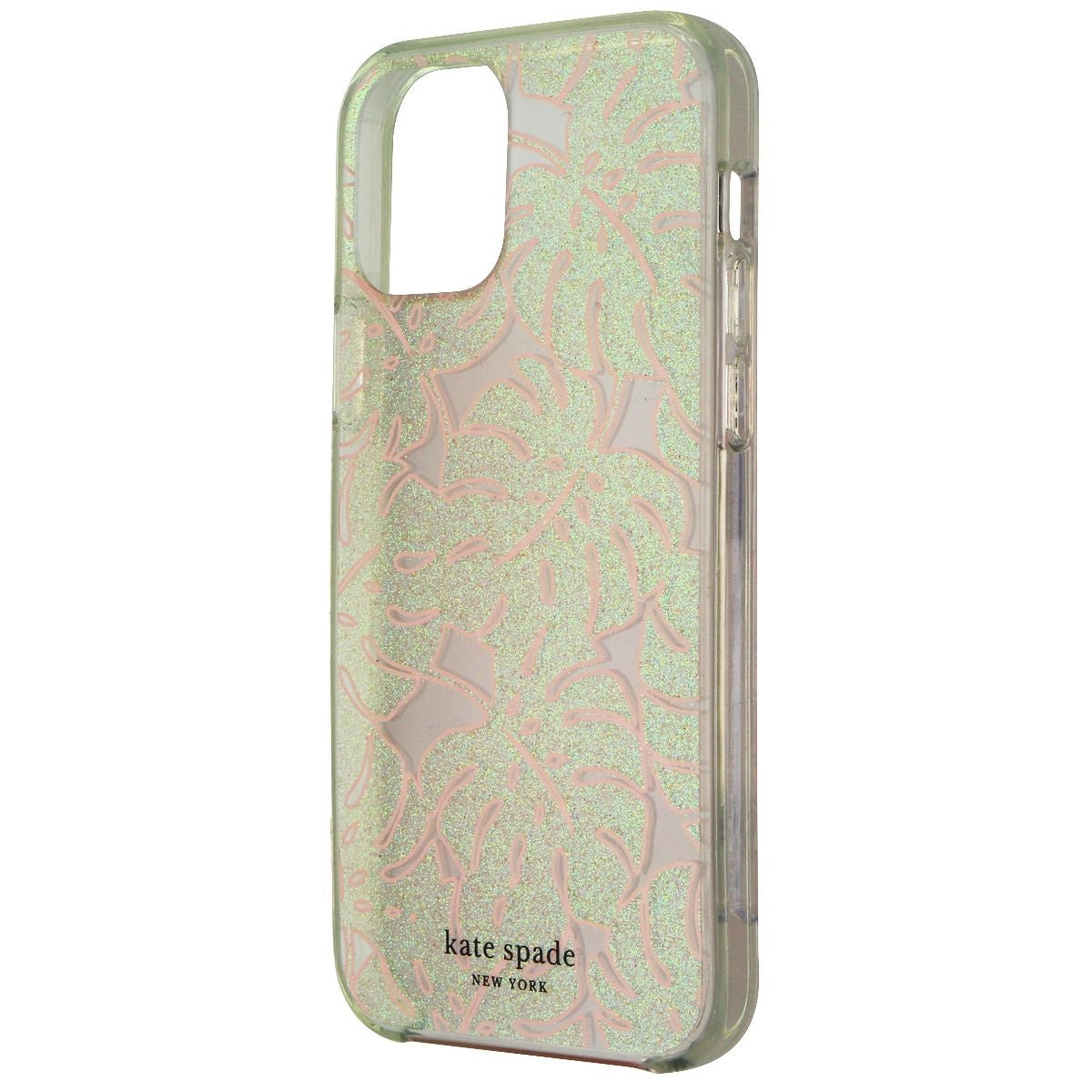 Kate Spade Hardshell Case for iPhone 12/12 Pro - Island Leaf Pink Glit ...